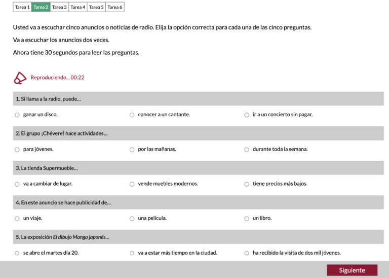 Cómo hacer la tarea 2 de la prueba de Comprensión auditiva - SIELE (A2 ...